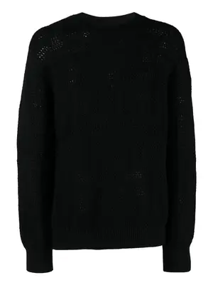 Dolce & Gabbana Logo-jacquard Virgin Wool Jumper - Black