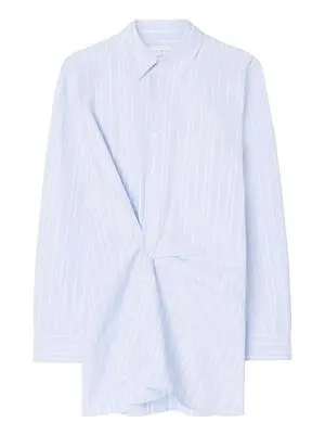 OFF-WHITE Striped Cotton-Poplin Shirtdress