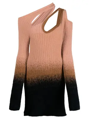 Ottolinger Gradient-effect Knitted Mini Dress - Pink