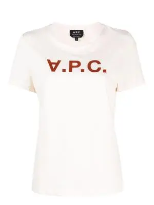 A.p.c. Logo-print T-shirt - Neutrals