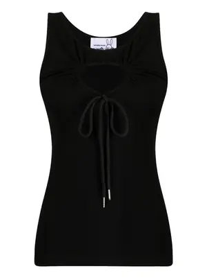 Natasha Zinko Heart Cut-out Sleeveless Top - Black