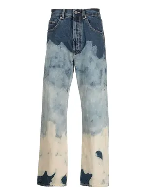 Palm Angels Tie-dye Straight Jeans - Blue