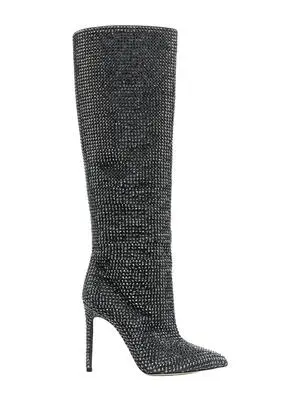 Paris Texas Holly 115mm Crystal-embellished Boots - Black