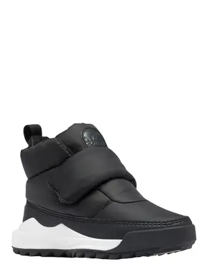 Sorel Ona Rmx Waterproof Puffy Strap Bootie Black/ Sea Salt