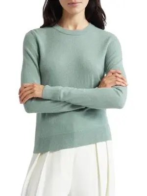 Vince Classic Crewneck Cashmere Sweater - Pistacchio