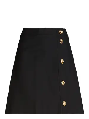 GANNI Canvas Mini Skirt - Black