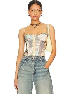 SUPERDOWN Superdown Ziva Bustier Top