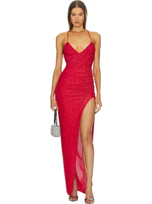 MICHAEL COSTELLO X Brigitte Gown - Red