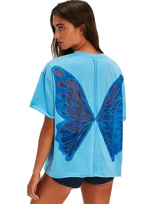 TRICIA FIX Tricia Fix Butterfly Tee Blue Bell