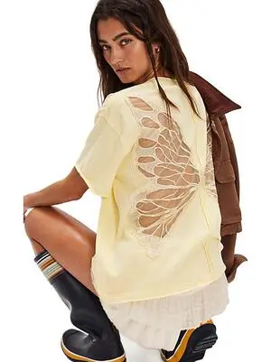 TRICIA FIX Tricia Fix Butterfly Tee Yellow