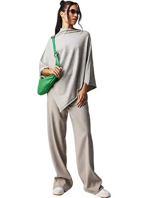 Free People Simply Triangle Poncho Stone