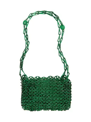 Rabanne 1969 Nano Chainmail Shoulder Bag Green