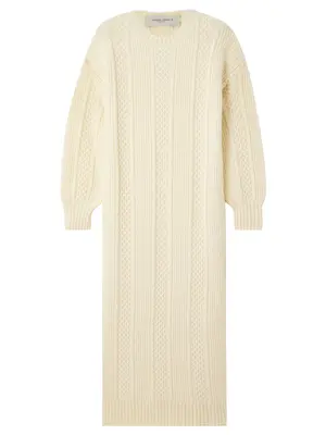 GOLDEN GOOSE DELUXE BRAND Golden Goose Embroidered Knitted Wool Maxi Dress