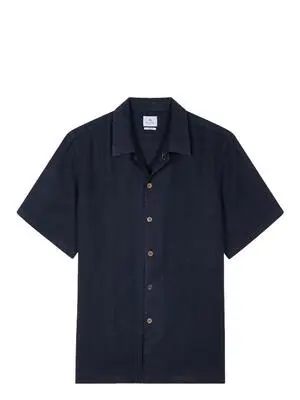 Paul Smith Linen Short-sleeve Shirt - Blue