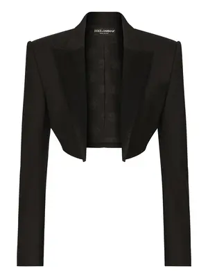 Dolce & Gabbana Stretch Twill Spencer Blazer - Black
