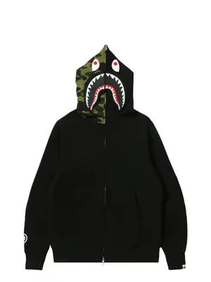 A BATHING APE Detachable Shark Full-zip Hoodie - Black