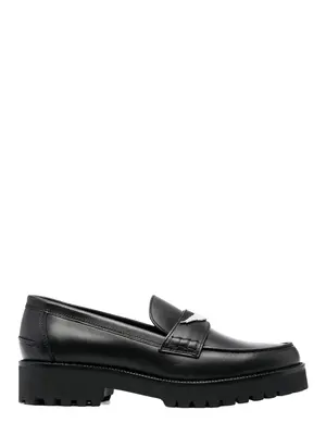 Zadig&Voltaire Wings-plaque Leather Loafers - Black