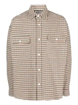 PALM ANGELS Plaid-checked Button-up Shirt
