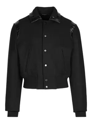 FERRAGAMO Pointed-flat Collar Wool Jacket - Black