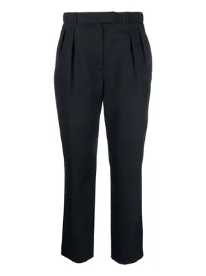 A.p.c. Pleated Cropped Trousers - Blue