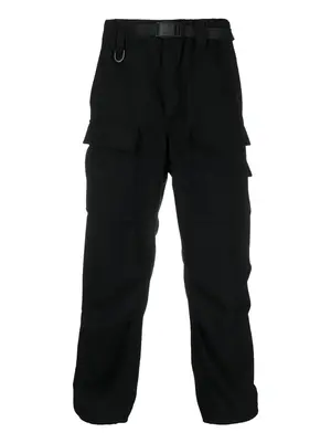 Y3 Cropped Cargo Trousers - Black