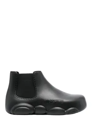 Moschino Gummy 40mm Logo-embossed Ankle Boots - Black