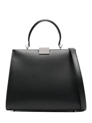 ARMARIUM Logo-plaque Leather Tote Bag - Black