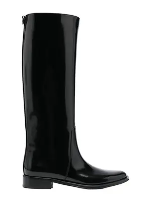 Saint Laurent Hunt 25mm Leather Boots - Black