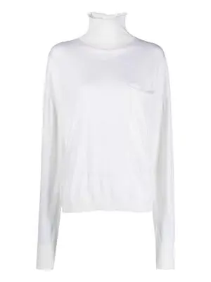 QUIRA Slouch-body Fine-knit Jumper - White