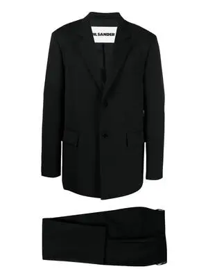JIL SANDER Single-breasted Straight-leg Suit - Black