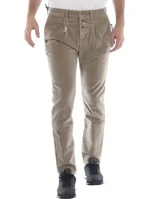DANIELE ALESSANDRINI Plain Beige Trousers Beige