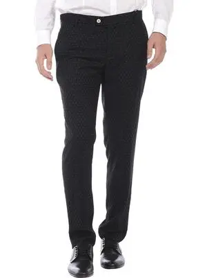 DANIELE ALESSANDRINI Slim Fit Trousers - Black