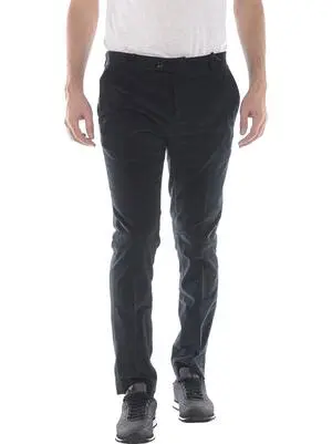 DANIELE ALESSANDRINI Slim Fit Trousers - Black
