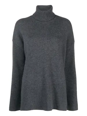 P.a.r.o.s.h Mélange-effect Roll-neck Jumper - Grey