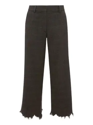 JW Anderson Distressed-effect Wool Trousers - Grey