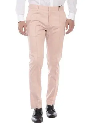 DANIELE ALESSANDRINI Daniele Alessandrini Ribbed Trousers Pink