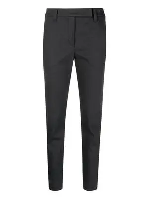 Brunello Cucinelli Mid-rise Cropped Tapered Trousers - Grey