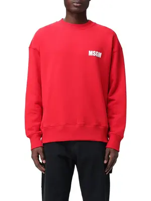MSGM Msgm Cotton Logo Sweatshirt Red