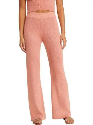 Rip Curl Tropics Rib Stitch Pull-on Pants - Coral