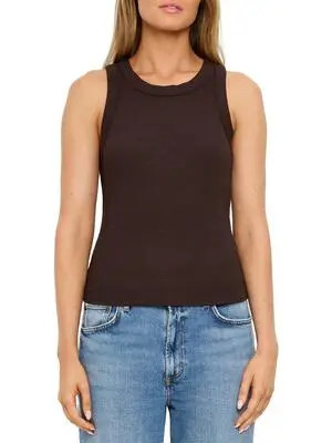 Michael Stars Gina Cotton & Modal Rib Tank - Java