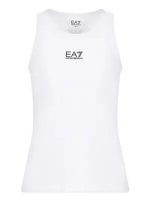 EA7 Tennis Pro Top In Ventus7 Technical Fabric - White