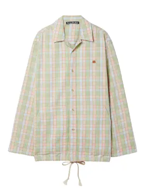 ACNE STUDIOS Acne Studios Checked Cotton Flannel Shirt With Drawstring Hem