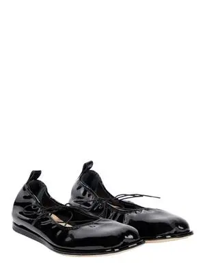 Simone Rocha Simone Rocha Patent Leather Ballet Flats Black
