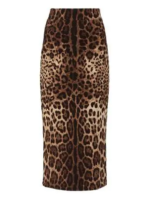 Dolce & Gabbana Leopard-print Pencil Skirt - Multicoloured