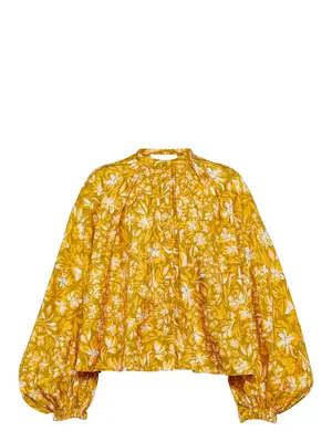 JIL SANDER Jil Sander Floral Puff-Sleeve Blouse