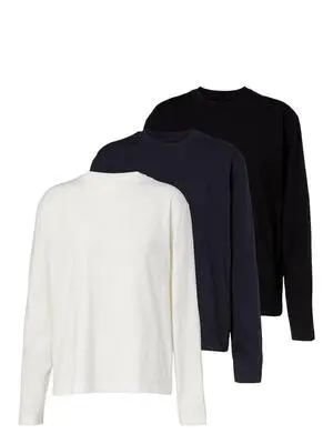 JIL SANDER Set Of 3 Cotton Jersey T-shirts - Multicoloured