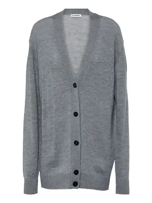 JIL SANDER Wool Cardigan - Grey