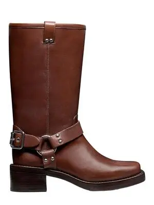REFORMATION Francesca Moto Boots - Brown