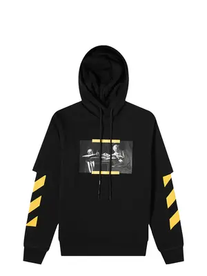 Off-White Caravaggio Painting Double Sleeve Hoodie - Black