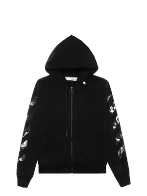 Off-White Caravaggio Square Slim Zip Hoodie - Black